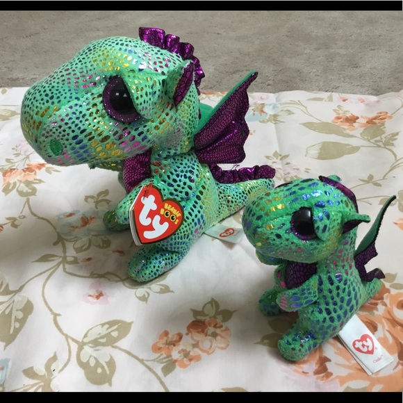 Ty | Toys | Ty 2 Beanie Boos Cinder The Dragon Plushes | Poshmark